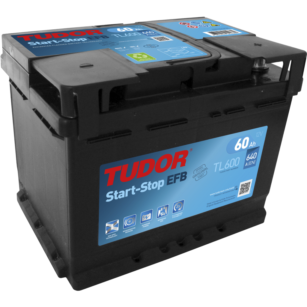 Batería Tudor TL600 Start-Stop Efb. Tecnología EFB. 12V - 60Ah/640A (EN ...