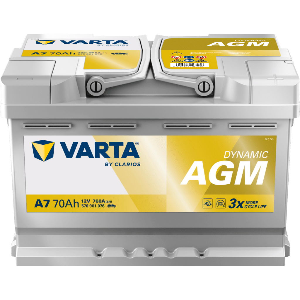 Batería Varta A7 Silver Dynamic Agm. Tecnología AGM. 12V - 70Ah/760A ...